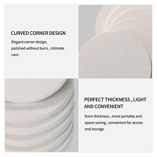 Feelings Wheel Chart Therapy Circle of Emotions Round Diatomite Cup Coasters Non-Slip Absorbent for Drinks Coffee Mug Home Decor 4 Inch Diameter (Set of 1), One Size