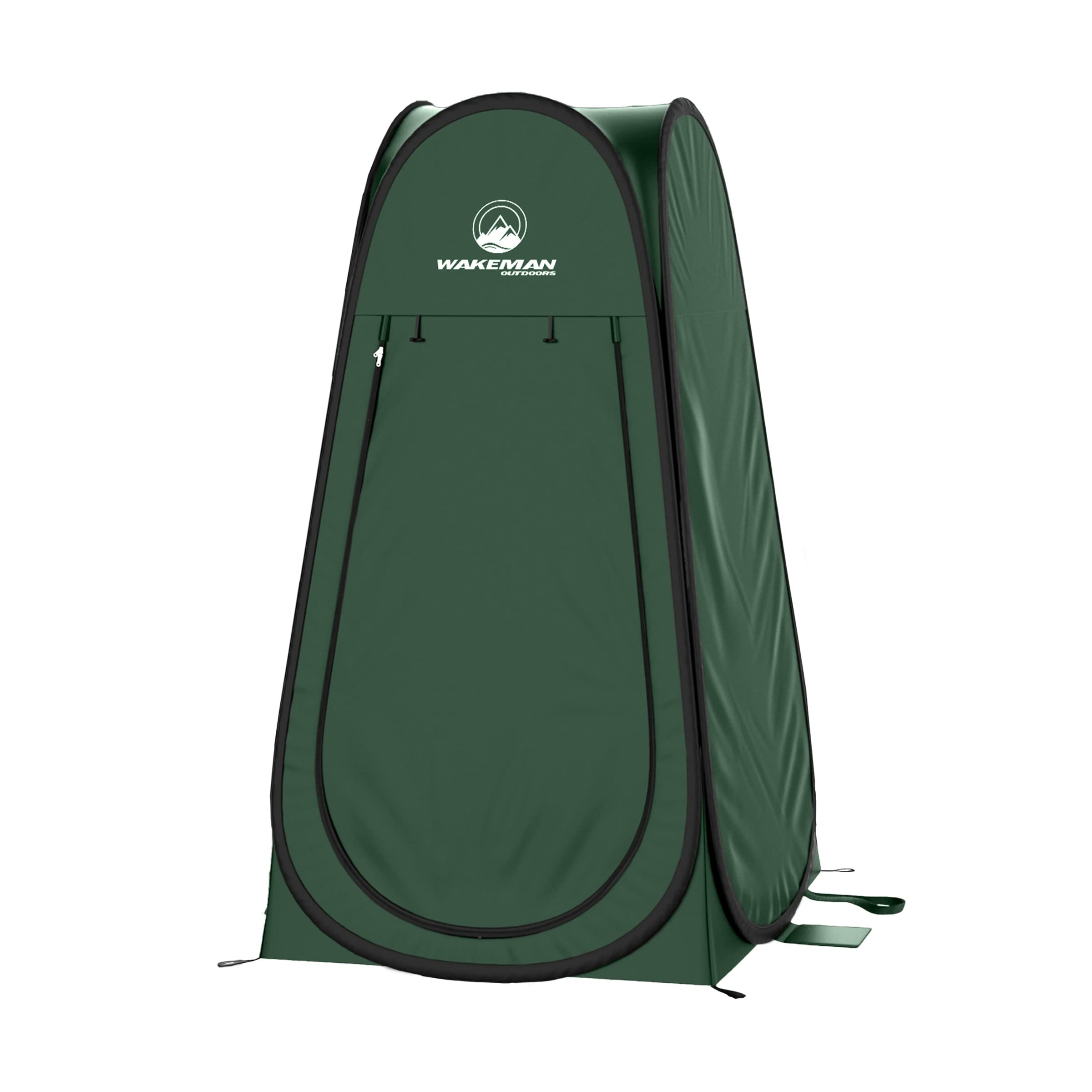 Pop Up Pod - Privacy Shower Tent, Dressing Room, or Portable Toilet Stall with Carry Bag for Camping, Beach, or Tailgate by Wakeman Outdoors (Green)