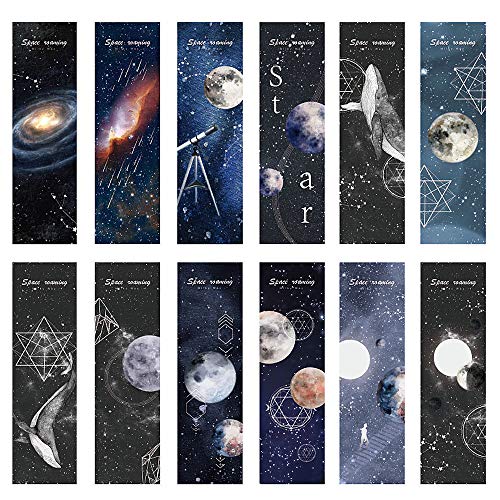 Space Roaming Bookmarks for Men Women Kids Girls Boys Children Teens,30PCs