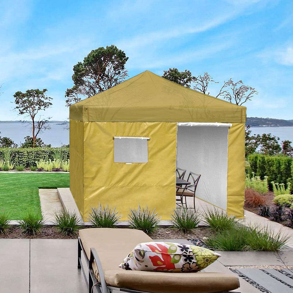 Instahibit 10x6.5 Ft Pop up Canopy Sidewall Kit Door Window Privacy 4 Pieces (Sidewall Only)