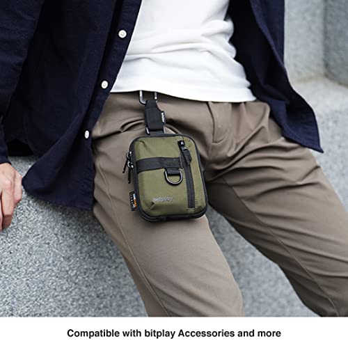 bitplay Essential Pouch, Army Green - Lightweight CORDURA Crossbody Bag/Travel Neck Pouch