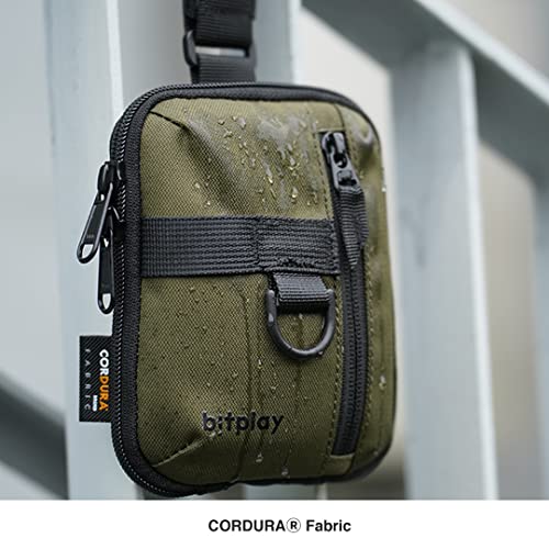 bitplay Essential Pouch, Army Green - Lightweight CORDURA Crossbody Bag/Travel Neck Pouch