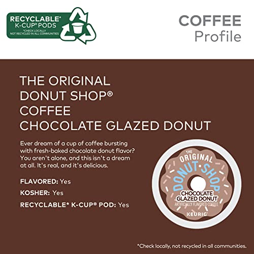 The Original Donut Shop Coffee Chocolate Glazed Donut Keurig Single-Serve K-Cup Pods, Medium Roast Coffee, 96 Count