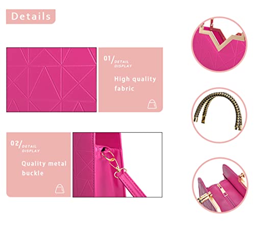 JHVYF Hot Pink Purse Womens Handbag Top Handle Shoulder Bag Tote Satchel Purse Work Bag V067