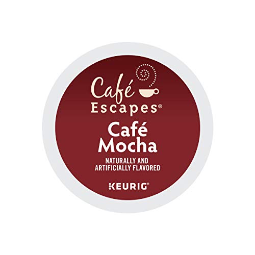 Café Escapes Café Mocha Coffee Beverage, Single-Serve Keurig K-Cup Pods, Flavored Coffee Pods, 72 Count