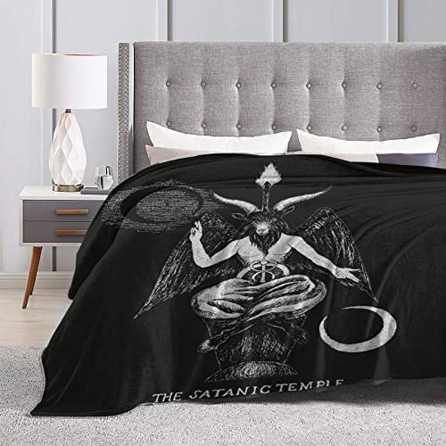 Satanic Demon Devil Ritual Pagan Baphomet Full Fleece Throw Cloak Wearable Blanket Flannel Fluffy Comforter Quilt Nursery Bedroom Bedding King Size Plush Soft Cozy Air Conditioner Blanket