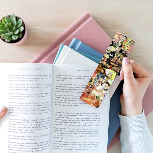 Bookmarks Ruler Metal One Bookography Piece Measure Collage Tassels Bookworm for Bookmark Reading Bibliophile Gift Book Christmas Ornament Markers