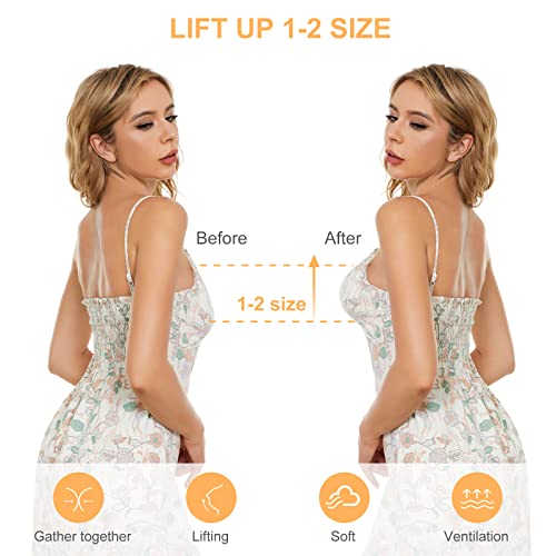 AMFLOWER Adhesive Bra Invisible Self Adhesive Strapless Bra Silicone Push Up with Nipple Covers Reusable for Backless Dress Nude, 30-38C