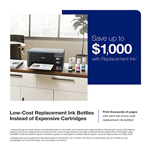 Epson EcoTank ET-2400 Wireless Color All-in-One Cartridge-Free Supertank Printer with Scan and Copy β Easy, Everyday Home Printing