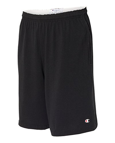Champion 9" Inseam Cotton Jersey Shorts with Pockets L Black