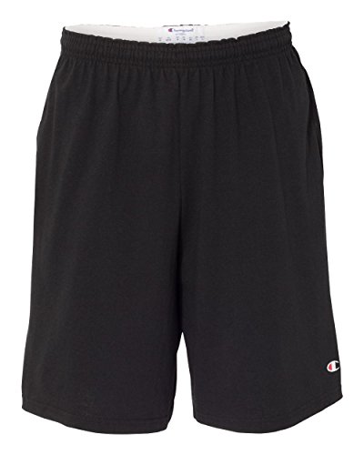 Champion 9" Inseam Cotton Jersey Shorts with Pockets L Black