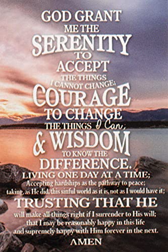 Serenity Prayer Peaceful Pink Sunset 2 x 3 Paper Itty Bitty Bookmark Pack of 24
