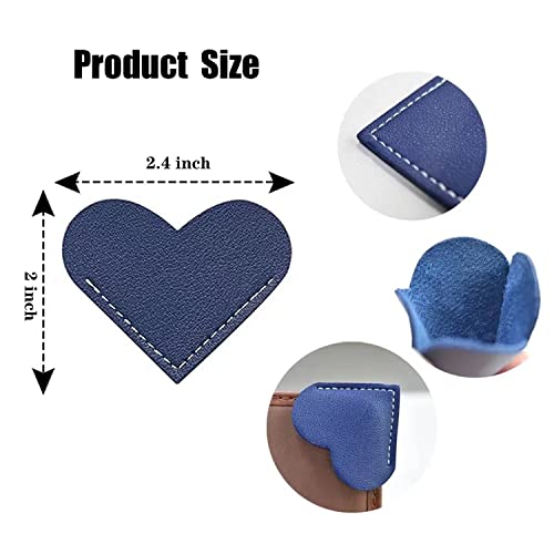 Leather Heart Bookmark,6 Pcs Corner Bookmark, Cute Book Markers, is A Suitable Birthday Christmas Graduation Gift for Girls, Children, Teachers, Students and Book Lovers