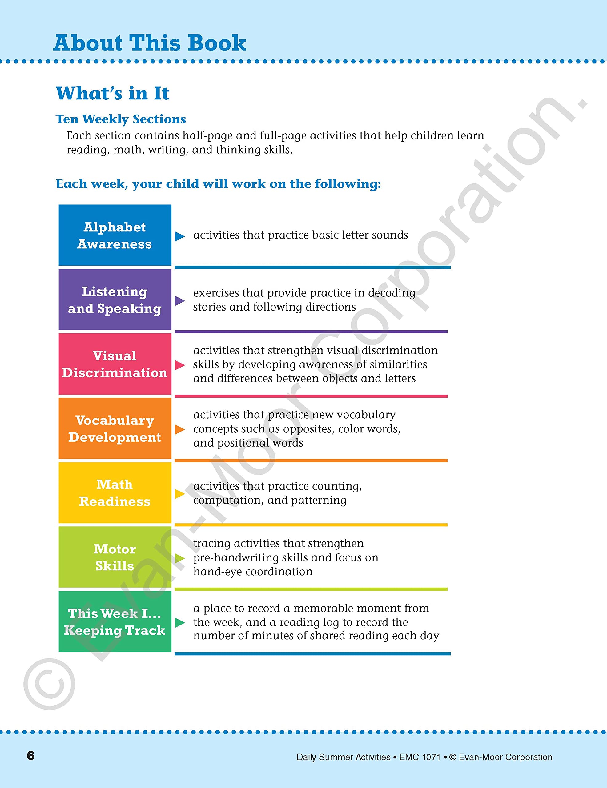 Evan-Moor Daily Summer Activities, Grade K-1