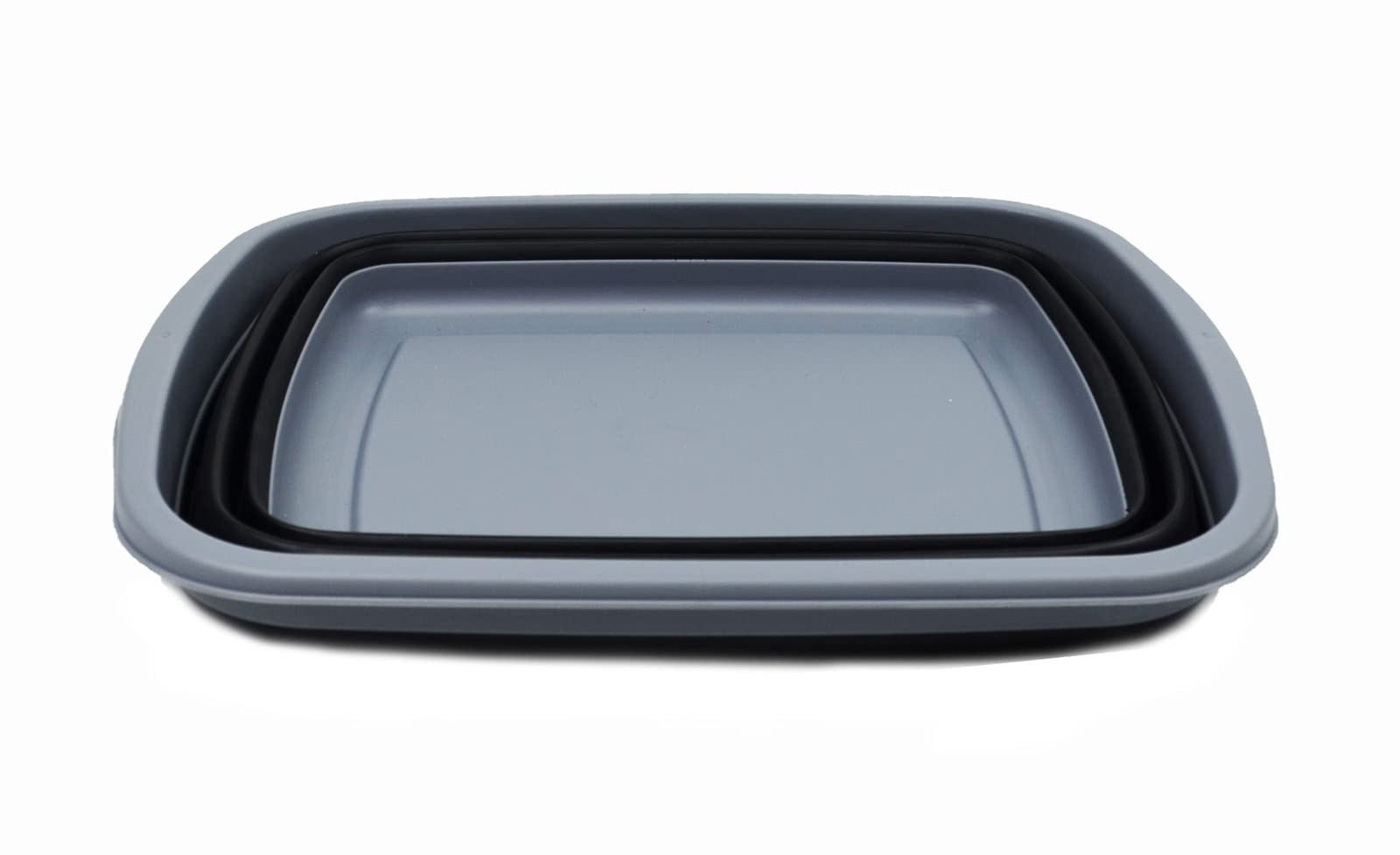 SAMMART 10L (2.6 Gallons) Collapsible Tub - Foldable Dish Tub - Portable Washing Basin - Space Saving Plastic Washtub (Dark Grey/Black, 1)