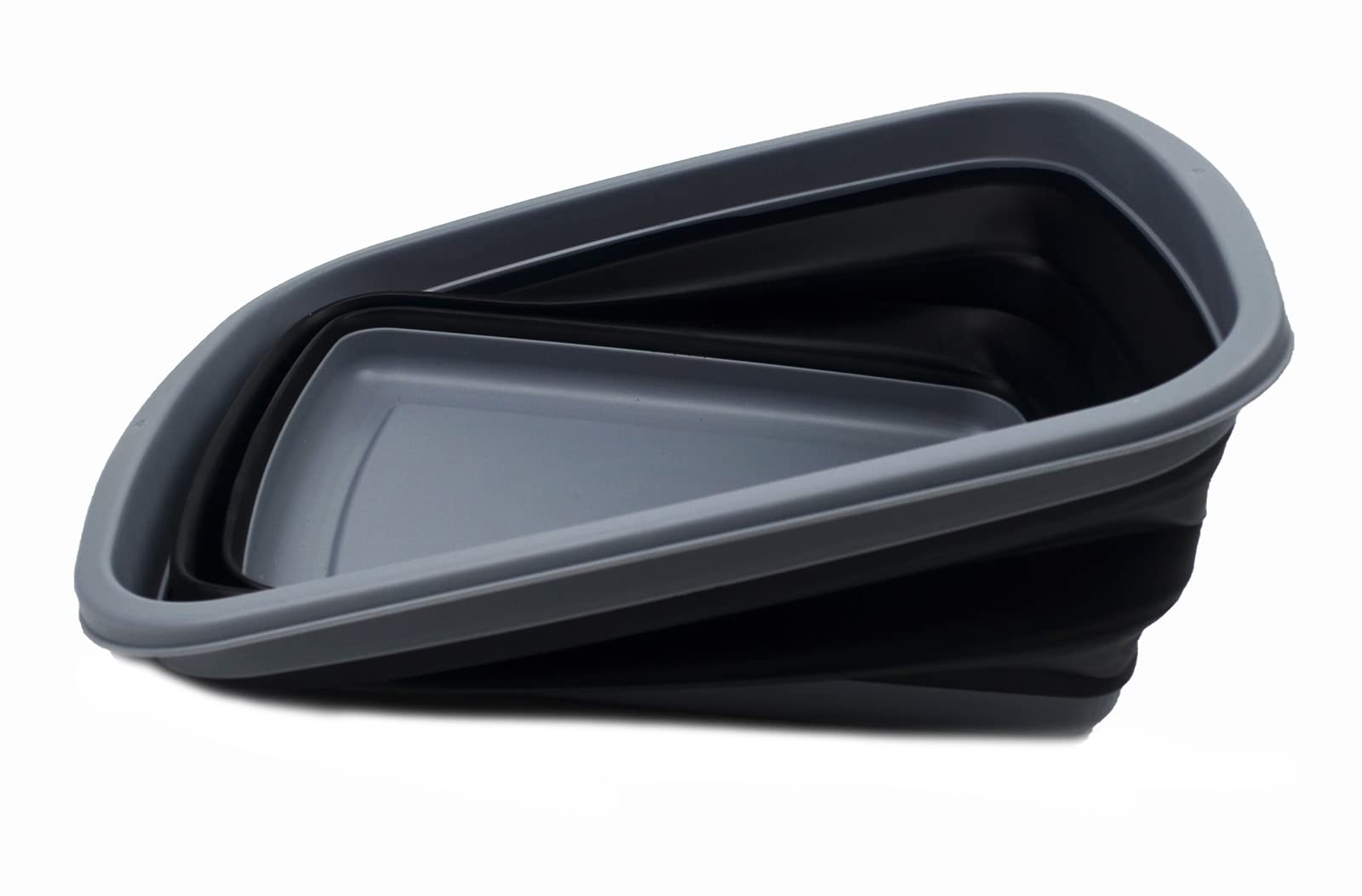 SAMMART 10L (2.6 Gallons) Collapsible Tub - Foldable Dish Tub - Portable Washing Basin - Space Saving Plastic Washtub (Dark Grey/Black, 1)