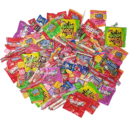 Ultimate Assorted Candy Party Mix - 4 LB Bag - Fun Size Skittles, Nerds, Dubble Bubble, Jolly Ranchers, Smarties, Blow Pops Lollipops & More - Mega Variety Bulk Candy Assortment - Individually Wrapped Candy - Candy Bulk