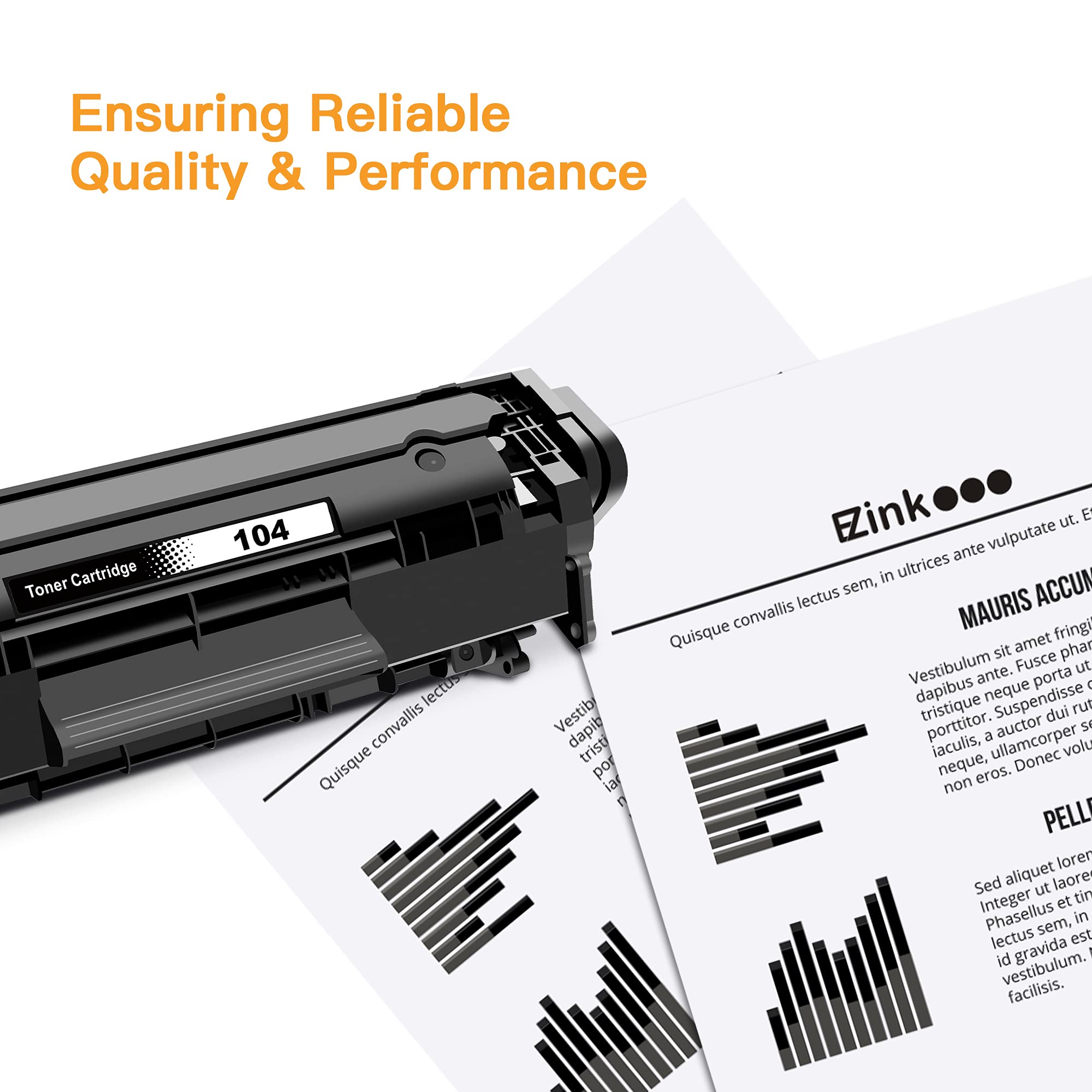 E-Z Ink (TM) Compatible Toner Cartridge Replacement for Canon 104 CRG-104 FX-10 FX-9 to use with FAXPHONE L90 L120 ImageClass D420 D480 MF4350d MF4150 MF4270 MF4370 MF4690 Printer (Black, 4 Pack)