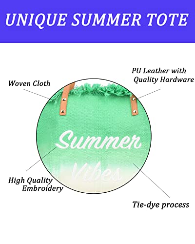 Woven Large Tote Bag for Women tassel Beach Bag with Zipper Summer Shoulder Bag for Traval/Vacation/Shopping