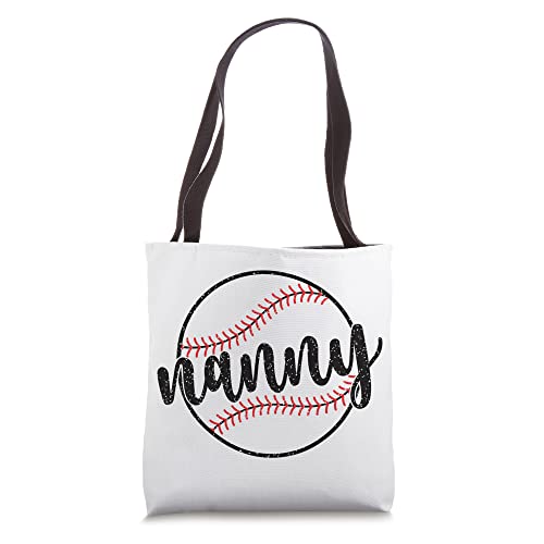 Proud Baseball Nanny Grandma Of A Baseball Player Tote Bag