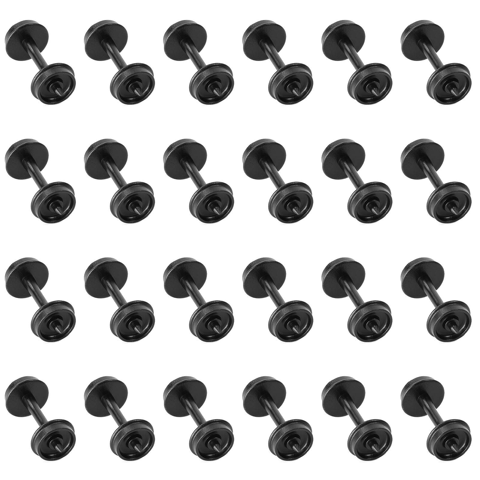 24pcs POM Plastic 33'' Wheels for Model Train 1:87 HO Scale Wheel HP28 (HO Scale)