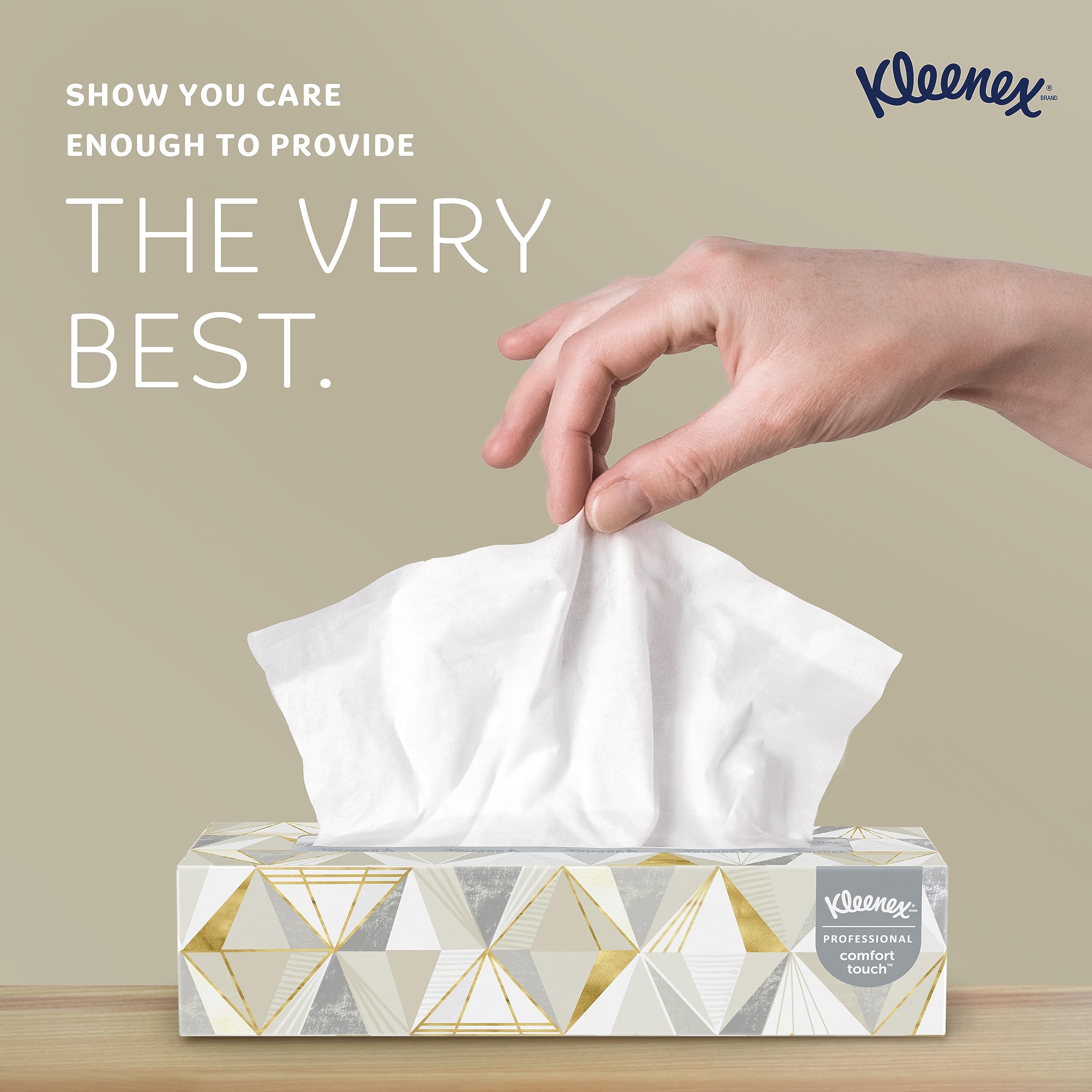 Kleenex Professional Facial Tissue for Business (03076), Flat Tissue Boxes, 12 Boxes / Convenience Case, 125 Tissues / Box, 1,500 Tissues / Case