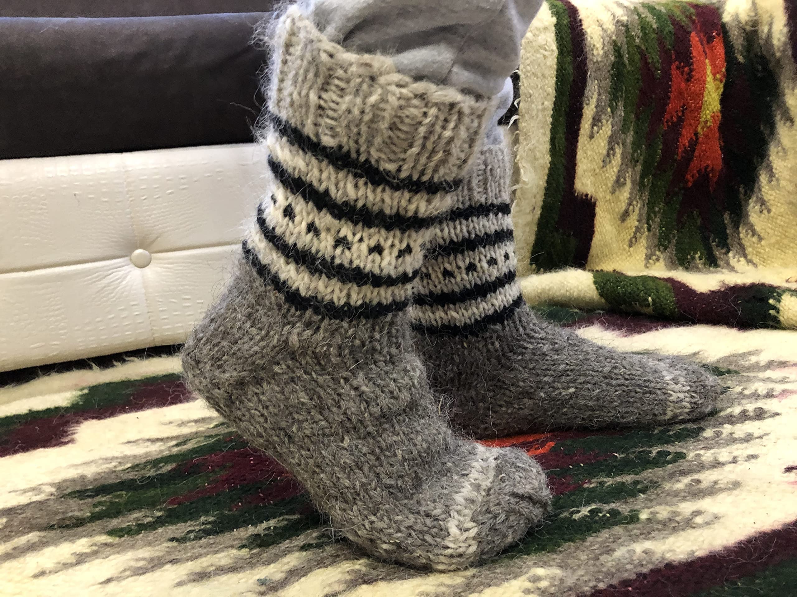 Wool socks for women, Hand Knitted Woolen Socks of natural wool, Wool socks for men, Large Sizes, Extra Thick, Bed wool socks, Winter socks, Warm socks, Cozy socks, Made In Ukraine (Men's 11-11.5)