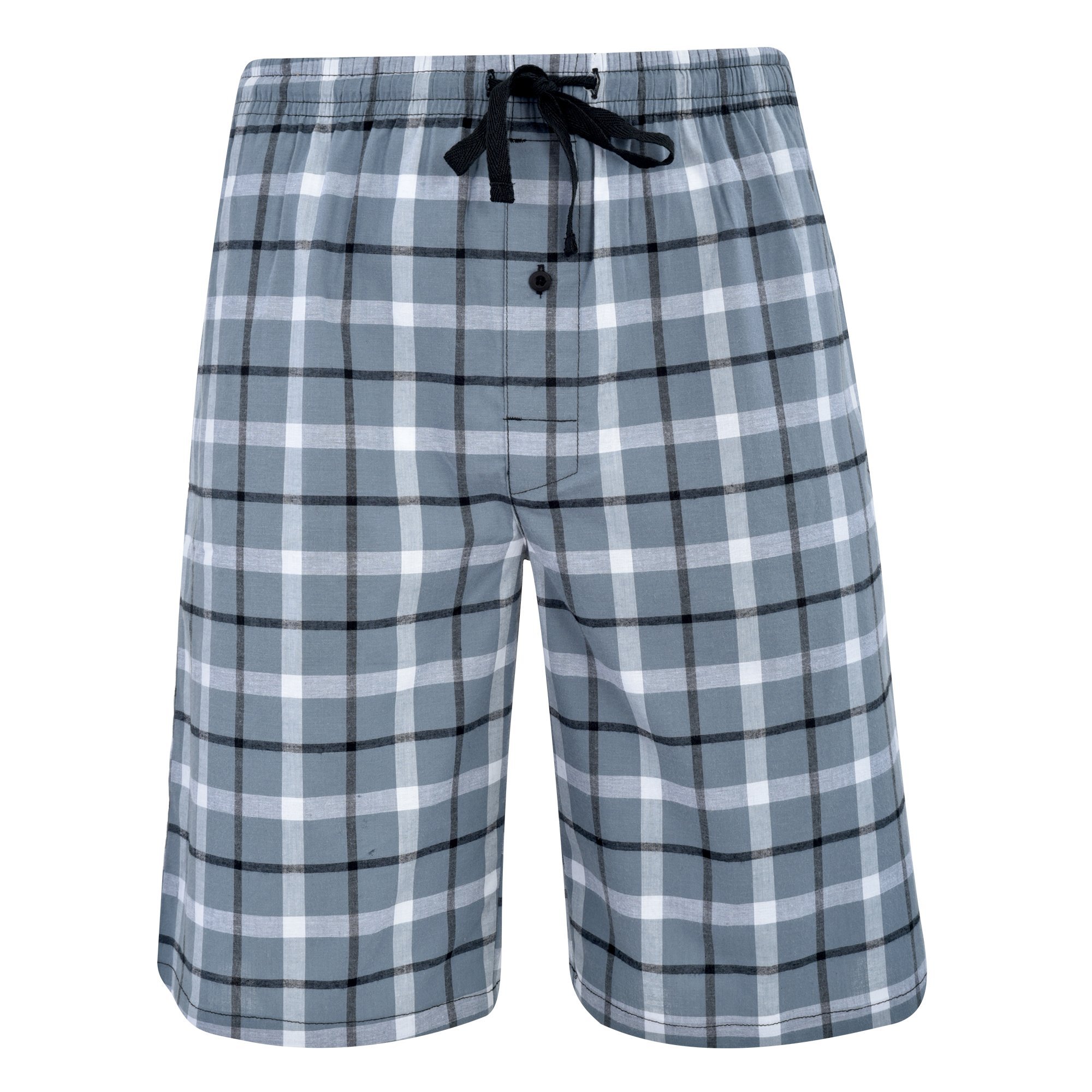 Hanes Men's Big Men's Woven Stretch Pajama Shorts 2 Pack Grey Black X-Large