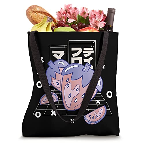 Cute Anime Strawberry and Watermelon Japanese Strawberries Tote Bag