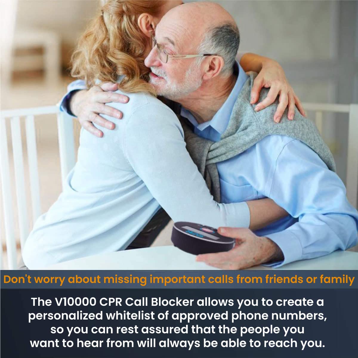 CPR V10000 - Landline Phone Call Blocker with Dual Mode Protection. Pre-Loaded with 10,000 Known Robocall Scam Numbers - Block a Further 2,000 Numbers at a Touch of a Button