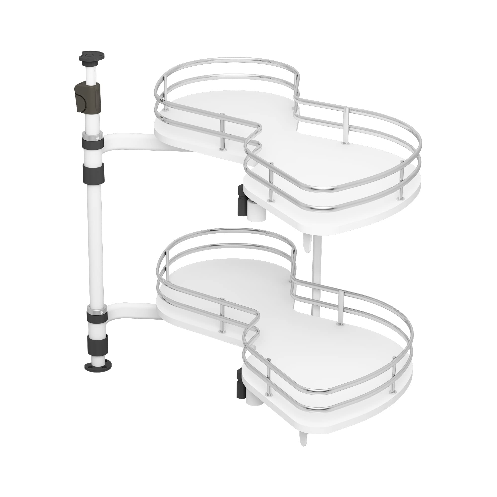 VADANIA Right Swing Pull Out Organizer for 32" Blind Corner Kitchen Cabinet, 2 Tiers Swing Tray, Soft Close, Right Handed Open