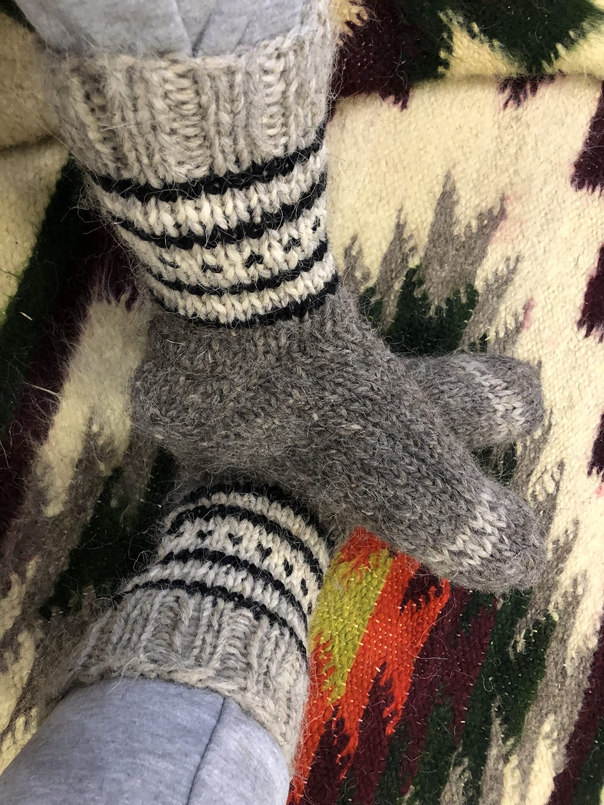 Wool socks for women, Hand Knitted Woolen Socks of natural wool, Wool socks for men, Large Sizes, Extra Thick, Bed wool socks, Winter socks, Warm socks, Cozy socks, Made In Ukraine (Men's 11-11.5)