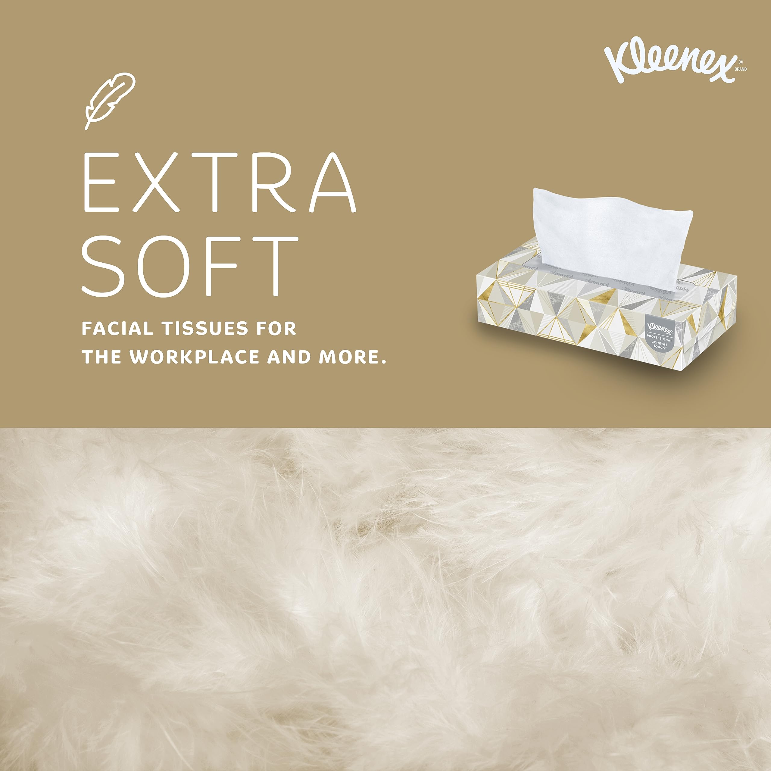 Kleenex Professional Facial Tissue for Business (03076), Flat Tissue Boxes, 12 Boxes / Convenience Case, 125 Tissues / Box, 1,500 Tissues / Case