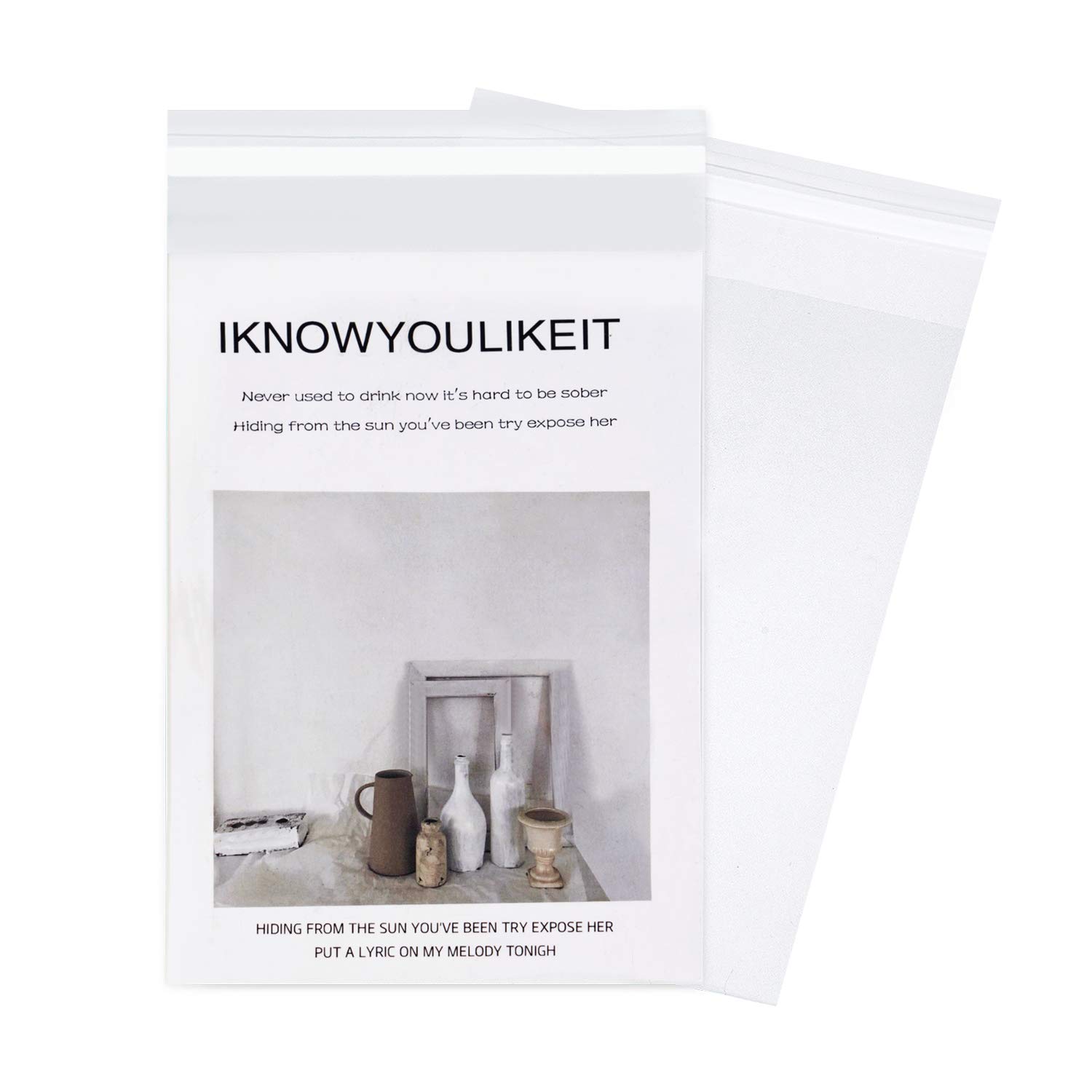 joybest 1000 Pcs - 4 x 6 Inch Clear Cello Cellophane Bags Self Sealing- 3.14 Mils Thick Cello Plastic Bag Fits 4 X 6 Prints, Photos, Cards & Envelopes