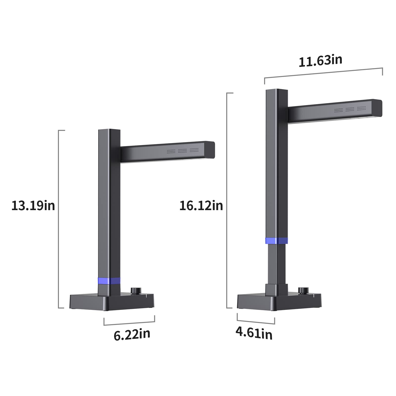 CZUR Shine Ultra Pro Scanner, 24MP Document Scanner, Max DPI 440, Portable USB Document Camera, A3 Large Format Book Scanner, Adjustable Height, Auto-Flatten & Deskew, Compatible with Windows & Mac OS