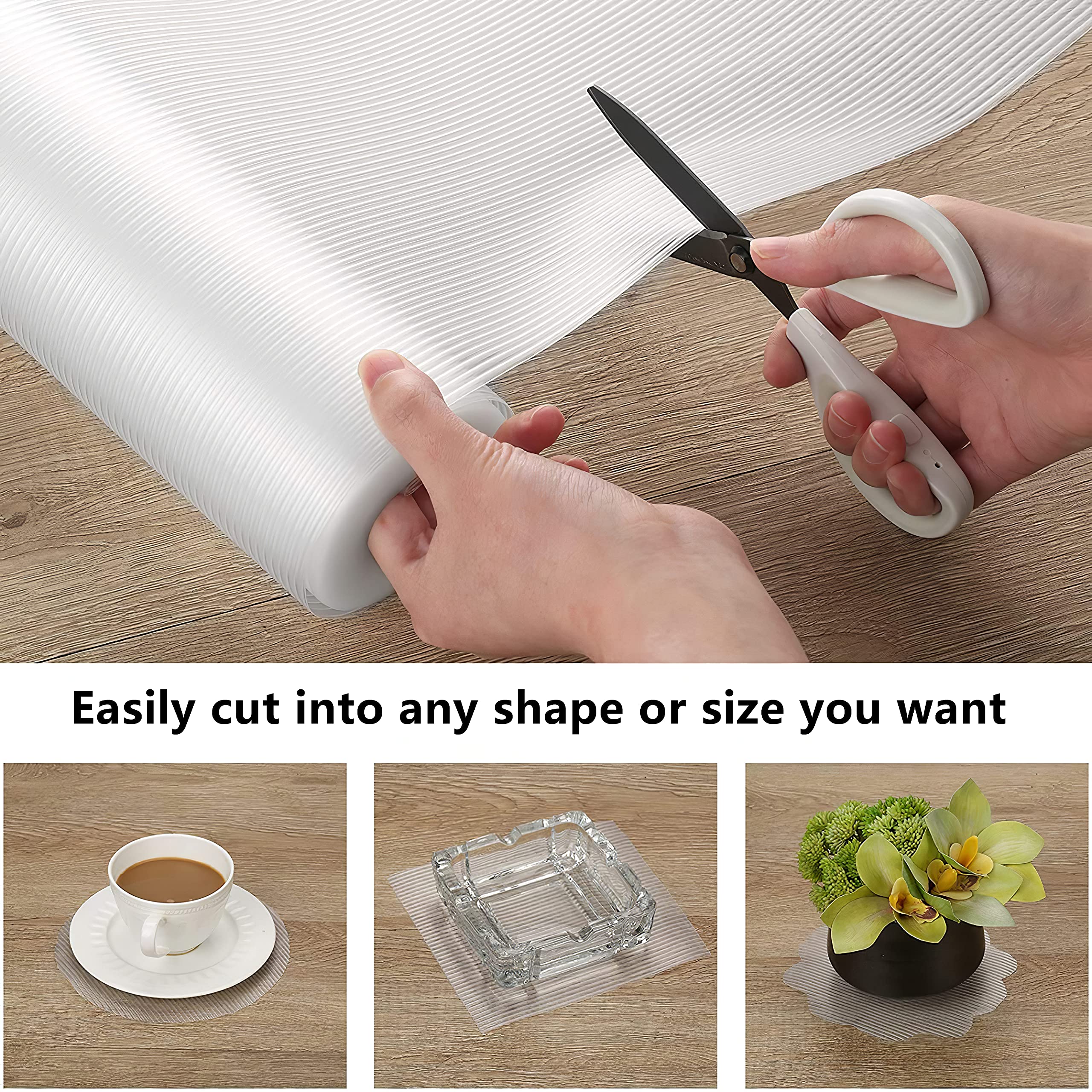 Shelf Liner Kitchen Drawer Mats, Double Sided Non-Slip Drawer Liner, Washable Oil-Proof Refrigerator Mats Non-Adhesive Liner Table Place Mats for Cupboard, Cabinet, Drawer (11.8 x 78.7 inches)