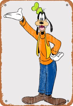 Vintage Tin Signs Goofy Retro Cartoon Character Worn Look Gift Vintage Wall Decor Retro Art Tin Sign fun Metal Sign Funny Decorations for Home Bar Pub Cafe Farm Room Metal Poster Wall Art Retro Decor 12x8 Inches
