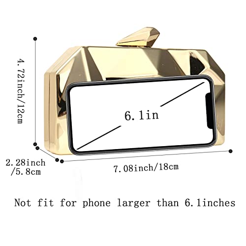 Ladies Vintage Clutch Purse Cocktail Wedding Party Evening Clutch Bag (Gold)