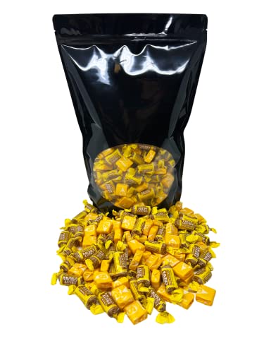 Chewy Lemon Candy Taffies - 3 lbs - Lemon Starburst and Tootsie Fruit Chews Soft Taffy Candies - Yellow Fun Sized Fruity Lemon Chew Assortment - Individually Wrapped, 48 oz.