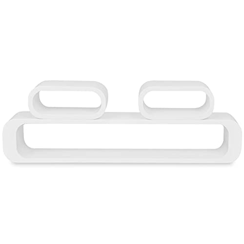ZQQLVOO 3 White MDF Floating Wall Display Shelf Cubes Book/DVD Storage,Wall Mounted Display Shelf,Wall Mounted Floating Shelves,Wall Storage Shelves,Floating Book Shelves,Bookshelf