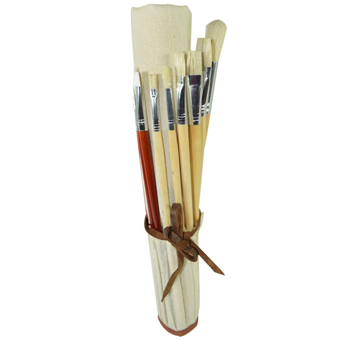 Hide & Drink, Artist Paint Brush Canvas Roll-Up with Leather Lining Storage Wrap / 24 Slots / Workshop Art Study Handmade : Manta