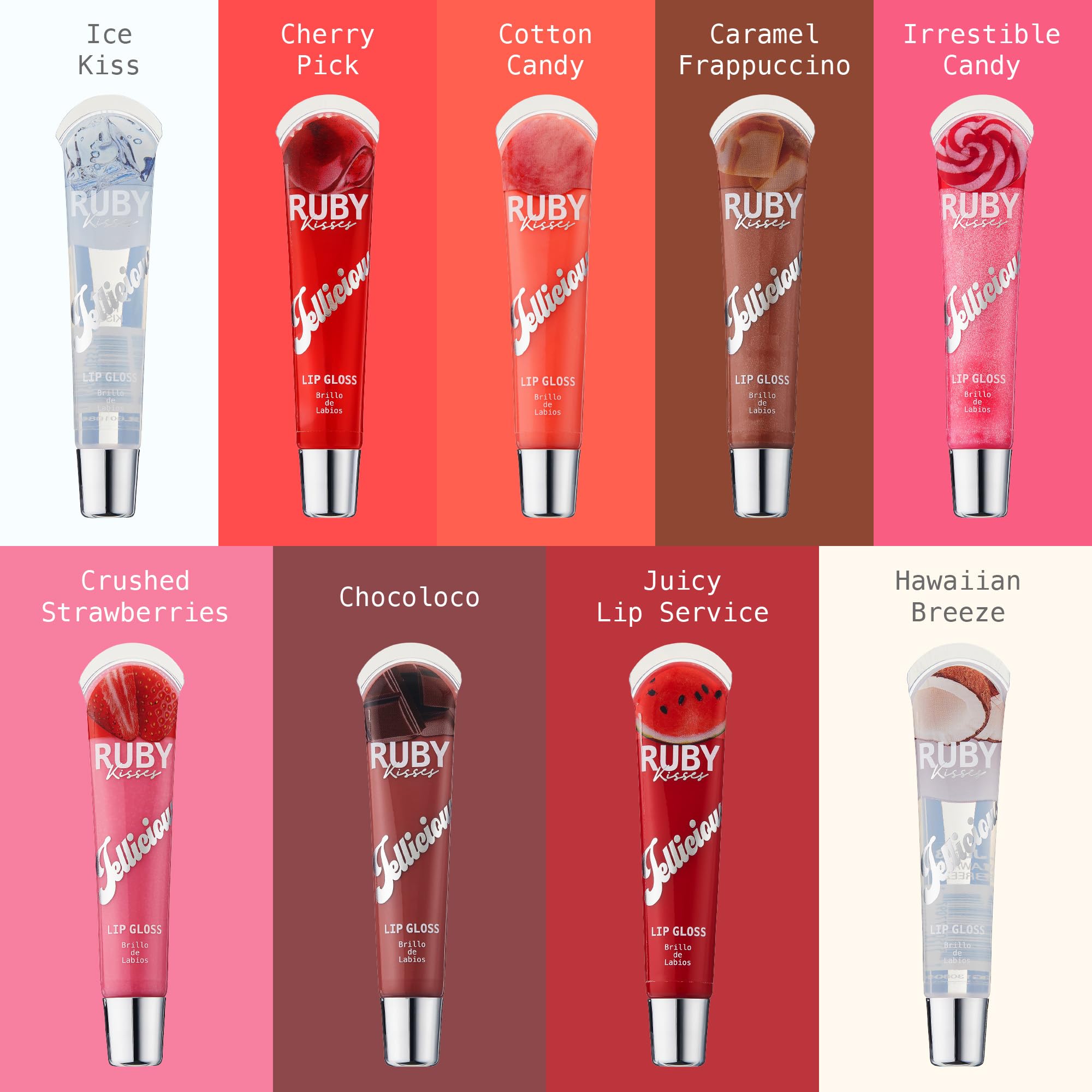 Ruby Kisses Jellicious Mouth Watering Lip Gloss (JLG01 & JLG04 & JLG13)