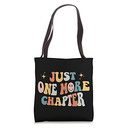 Just One More Chapter Retro Book Literature Reading Poet Tote Bag