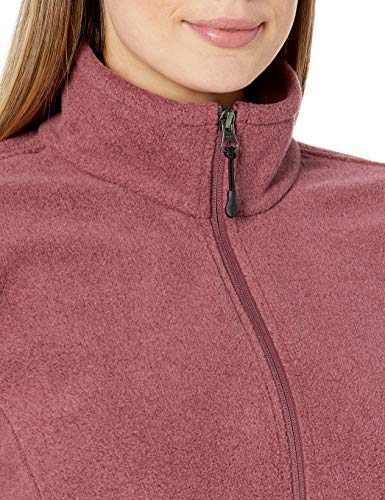 Amazon Essentials Women's Classic-Fit Full-Zip Polar Soft Fleece Jacket (Available in Plus Size), Burgundy Heather, Medium