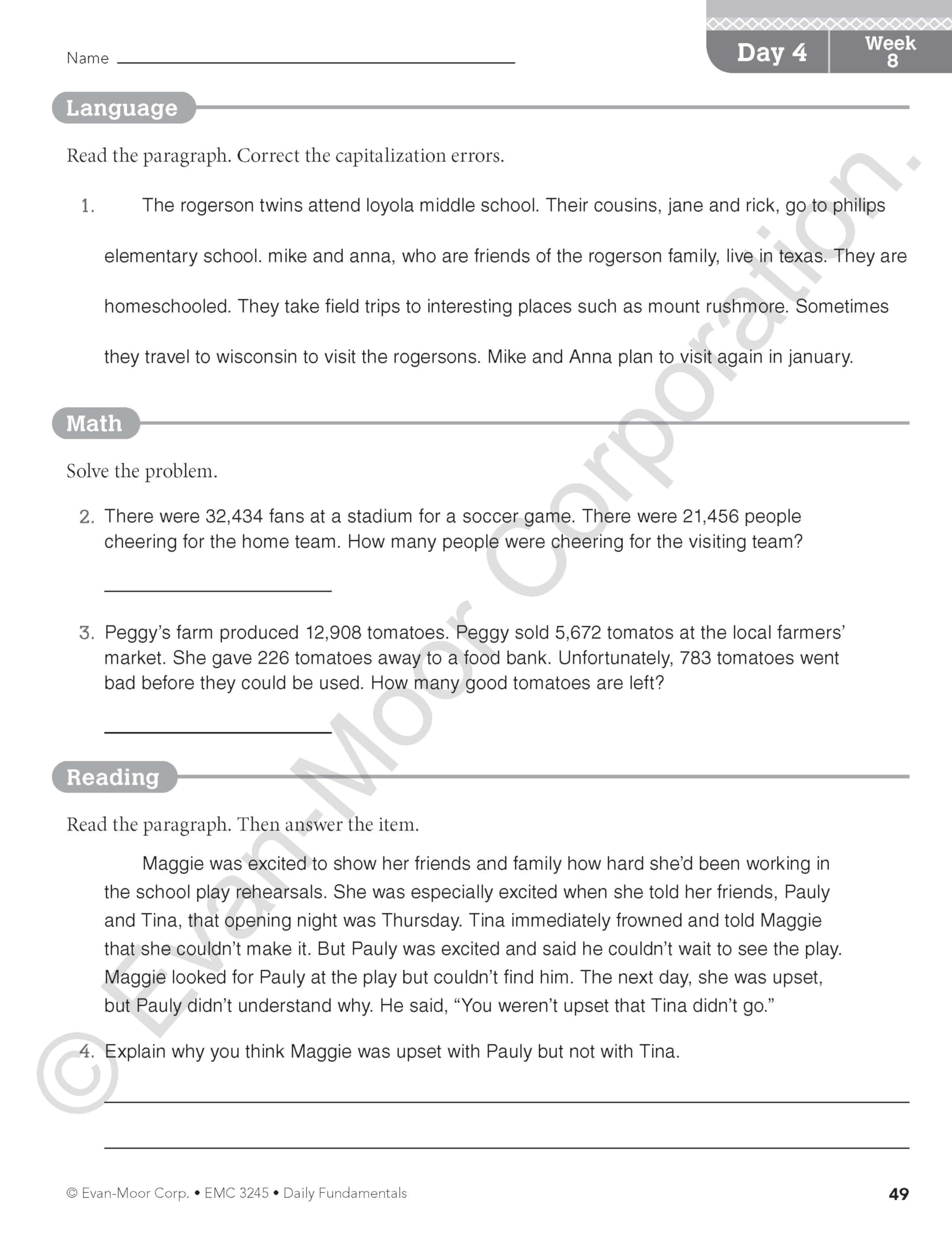 Evan-Moor Daily Fundamentals, Grade 5