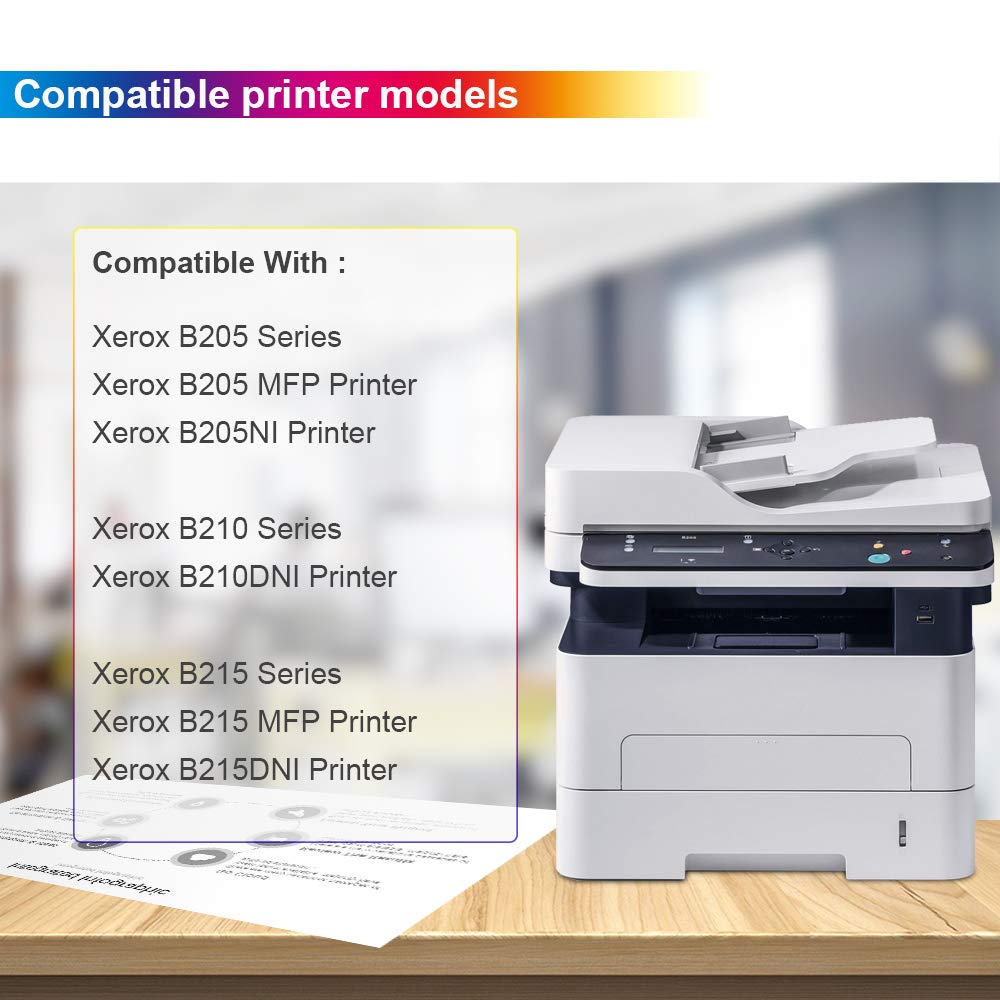 CHENPHON Compatible Toner Cartridge Replacement for Xerox B205 B210 B215 106R04347 106R04346 Toner, High Yield 3,000 Pages use for Xerox B210DNI B205NI B215DNI Printer, (Black 2-Pack)