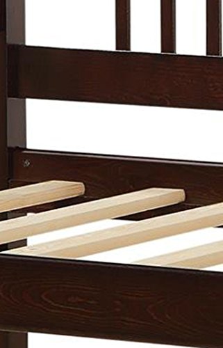 DHP Kaybed Solid Wood Twin Espresso Contemporary Bed Frame