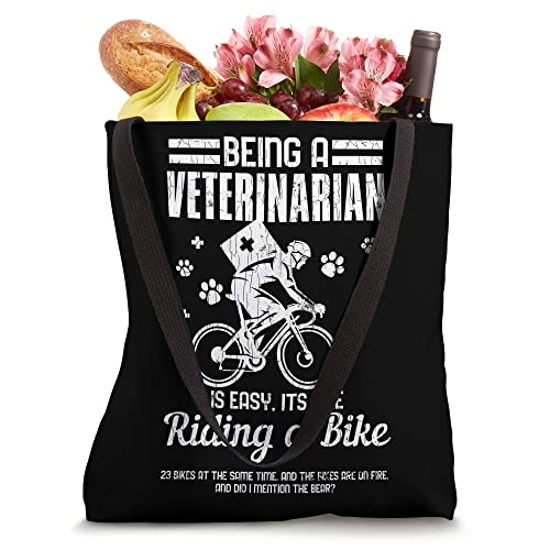 Being A Veterinarian Is Easy Funny Veterinary Graphic Tote Bag