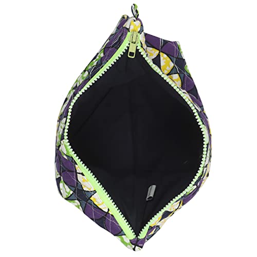 ANATHA 100% COTTON PRINTED CLUTCH/POUCH AND AFRICAN PRINT EYE MASK WITH LINING AND ZIPPER FASTENER - AFRICAN HAND PRINT FABRIC USED, Multicolour