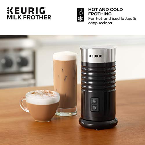 Keurig Standalone Frother Works Non-Dairy Milk, Hot and Cold Frothing, 6 Oz, Black